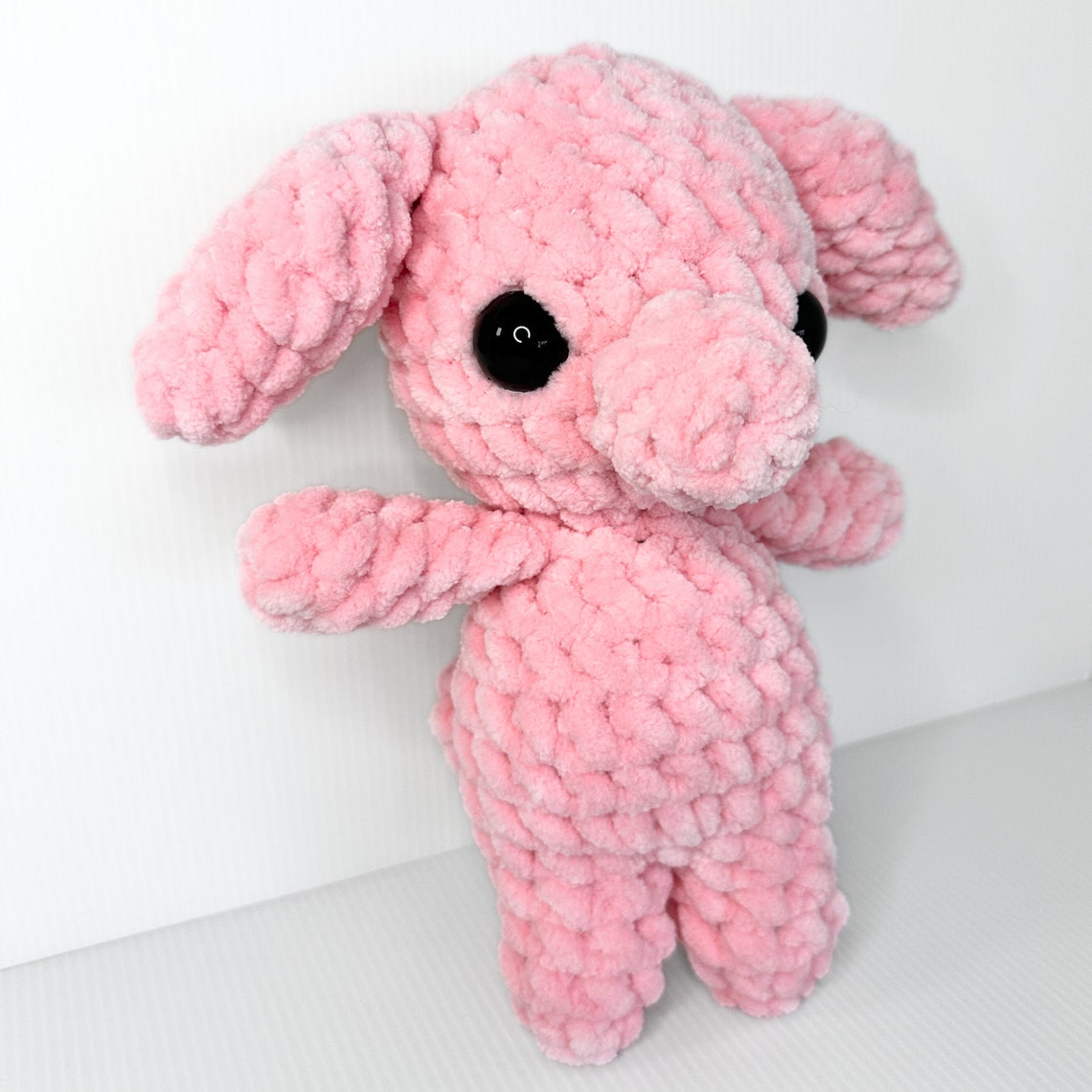 Adorable Large Pink Crochet Pig Stuffy With Curly Tail Must-have for ...