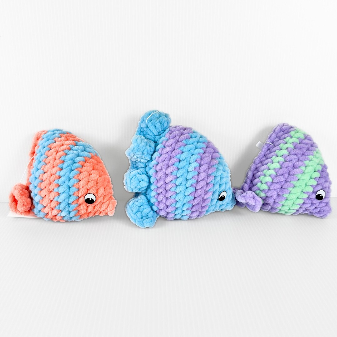 Crochet Momma and Baby Fish Stuffies | Fish Stuffy | Cute Animal Plushy ...