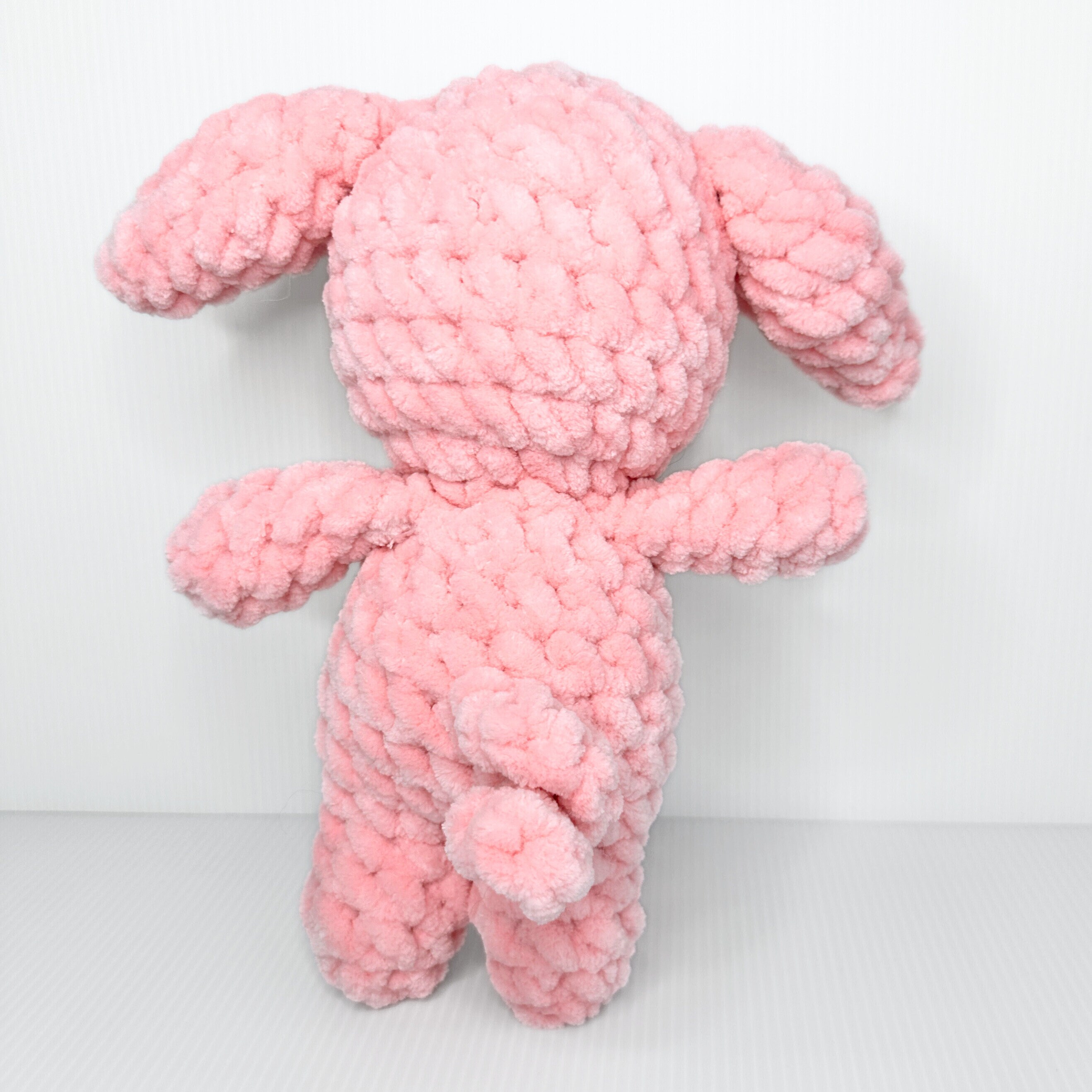 Adorable Large Pink Crochet Pig Stuffy With Curly Tail Must-have for ...