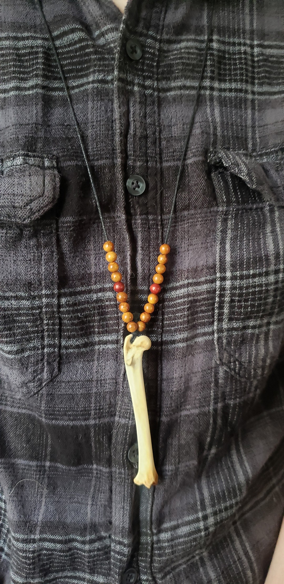 Bone Pendant - Sandal and Agar Wood - Etsy