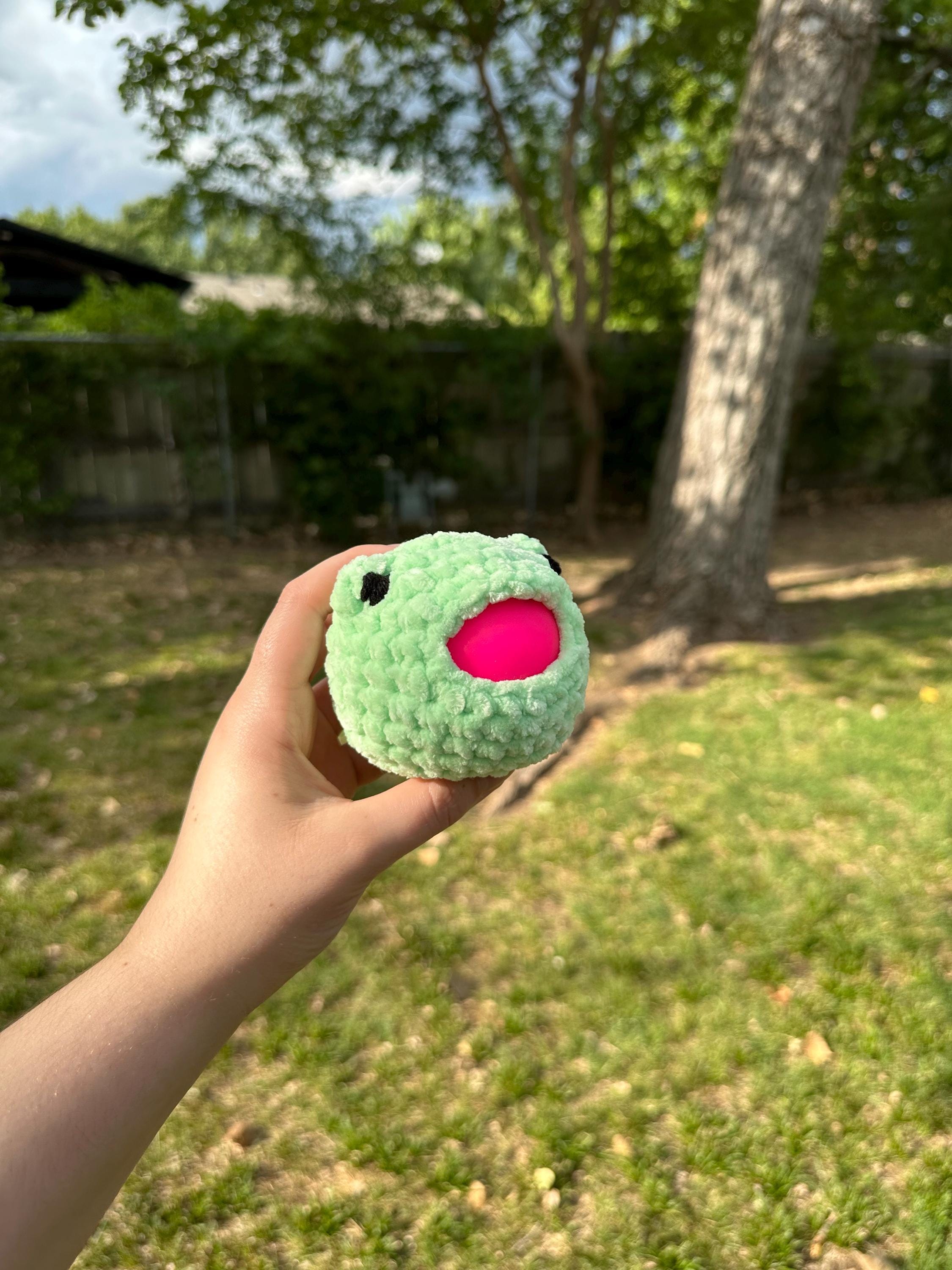 SQUEEZEE Frog | Crochet Stress Ball | Fidget Toy - Etsy