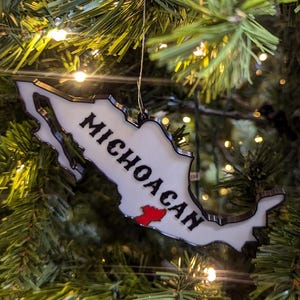 Michoacán Mexico State Shape Christmas Ornament, Mexican Ornament ...
