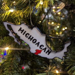 Michoacán Mexico State Shape Christmas Ornament, Mexican Ornament ...