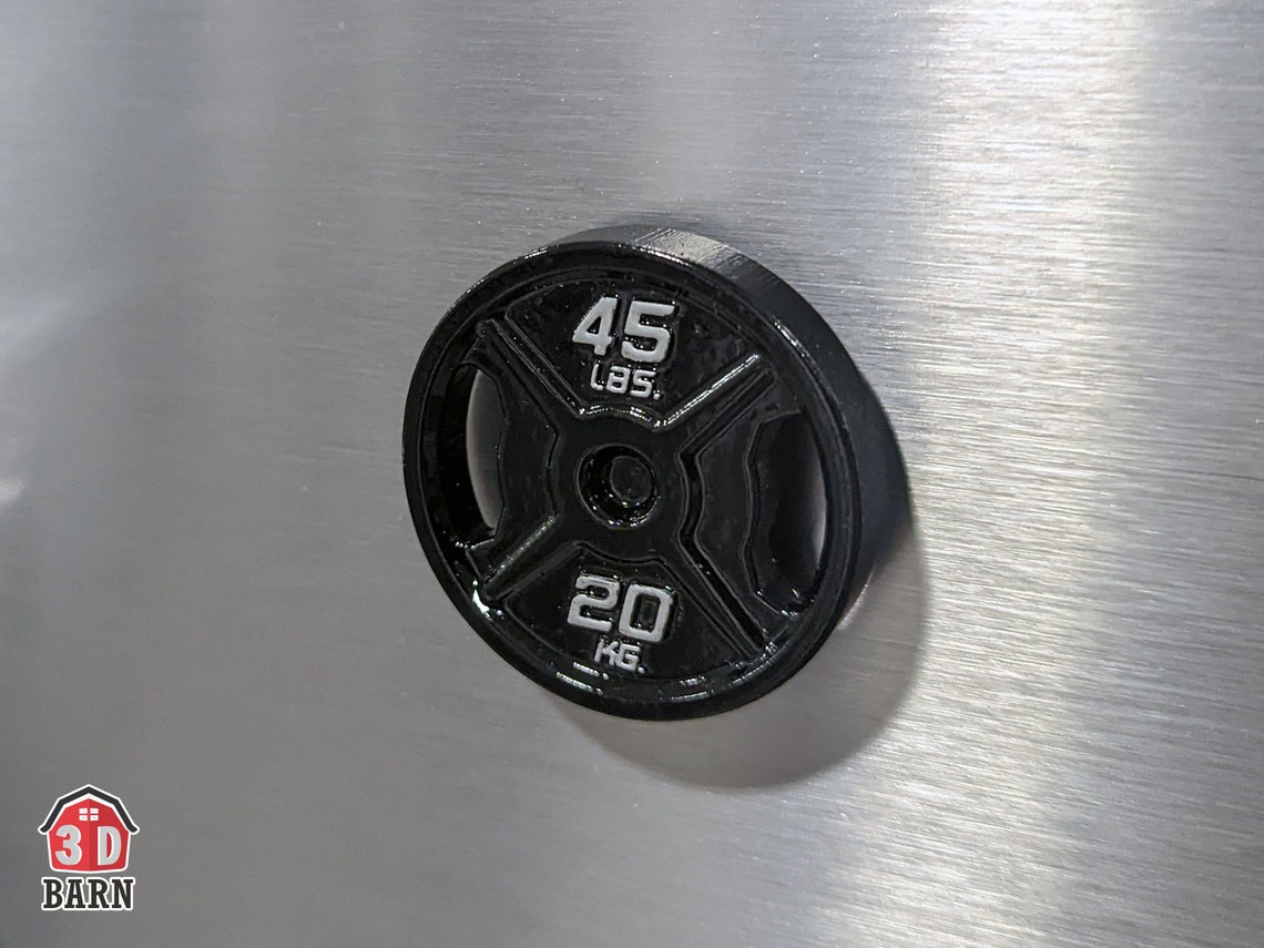 Fitness/gym Fridge Magnet Collection Includes Kettle Bell, Weight Plate ...