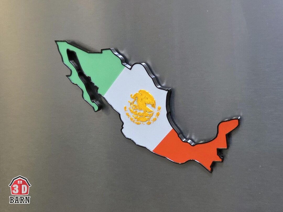 Mexican Flag Fridge Magnet, Mexico Map Refrigerator Magnet, Mexico ...