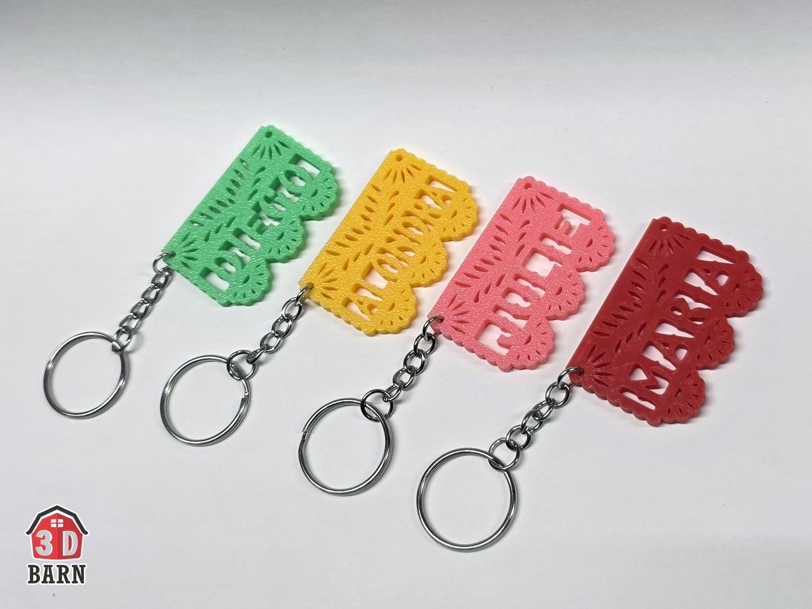 Mexican Personalized Name Papel Picado Key Chain Gift for Hispanic Person Present Ideas for ...