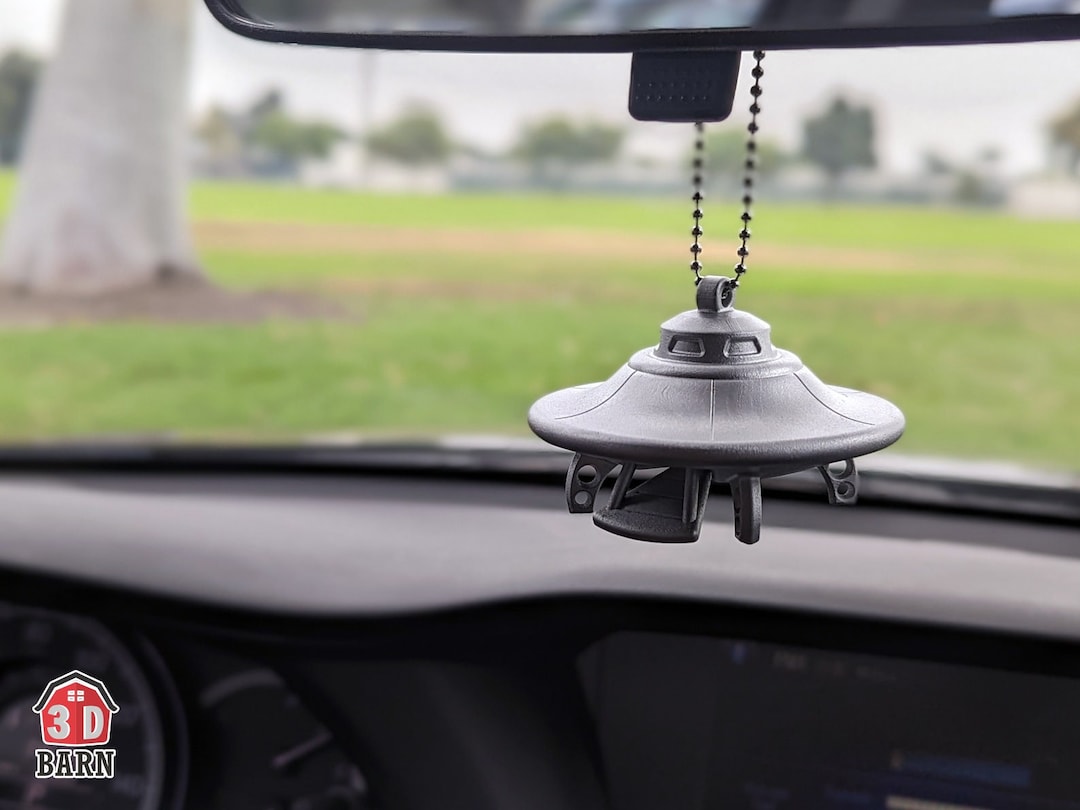 Alien Flying Saucer / UFO Vehicle Charm, Rear View Decor, Charm for Car ...