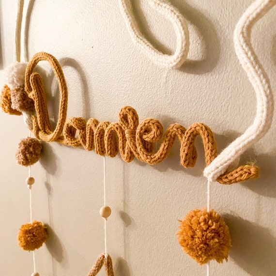 Home & Living Handmade Personalised Tricotin Name Sign With Elephant ...