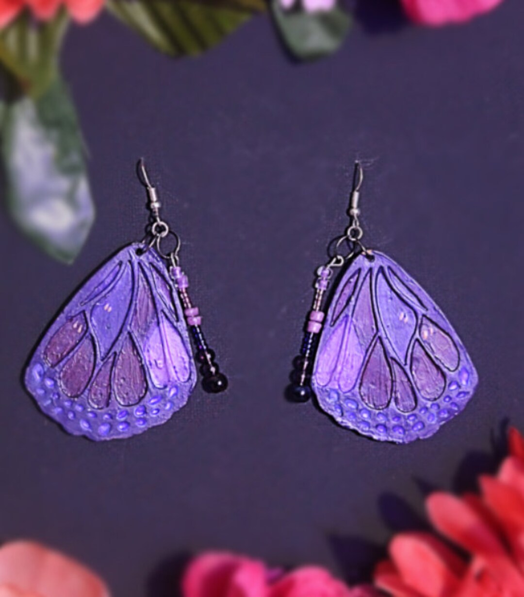 Sickle Wing Skipper Butterfly Wing Earrings - Etsy