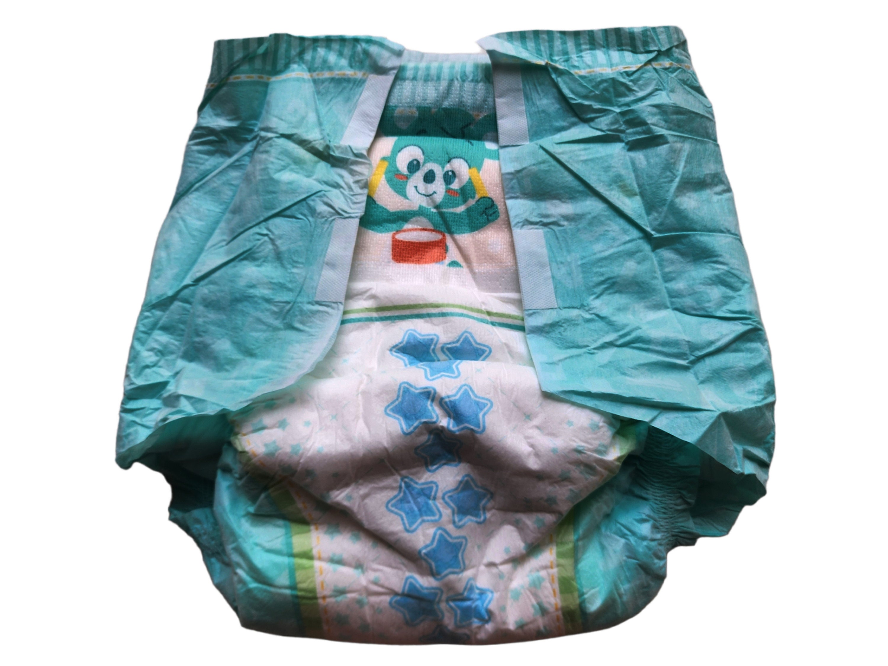 Adult Baby Super Thick Single DIAPER. Green Mouse on Green Disposable ...