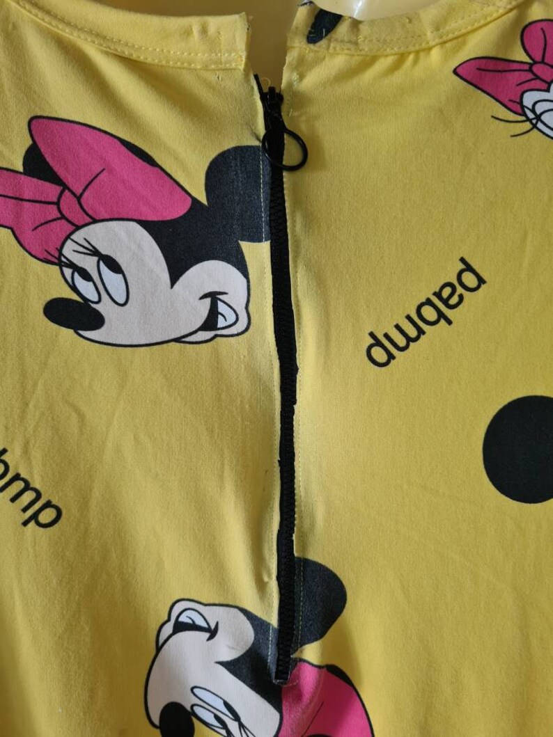 Adult Baby ONESIE, Sexy ZIPPED Back Opening, Yellow Disney , Loose Fit ...