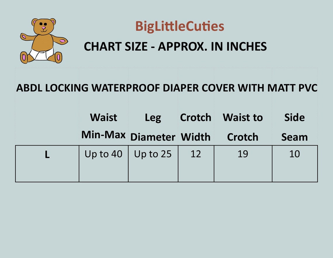 Waterproof PUK Pants. Adult Baby. Abdl. Metal Chain Sewn in the Waist ...