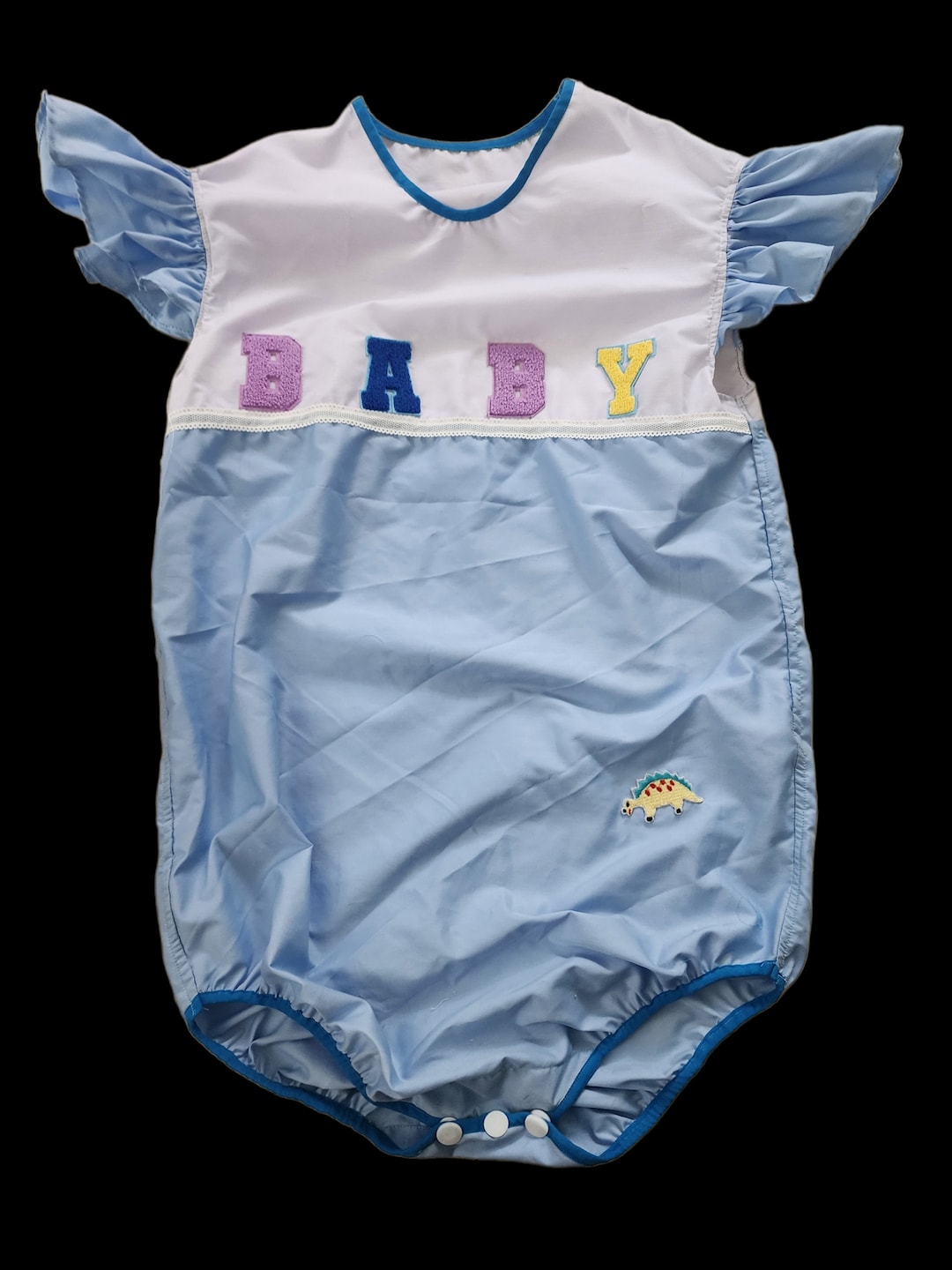ABDL Onesie. Non Stretch Cotton. Snap Crotch and Neck. BABY Letters ...