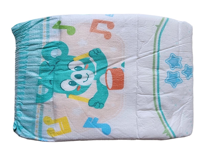 Adult Baby Super Thick Single DIAPER. Green Mouse on Green Disposable ...