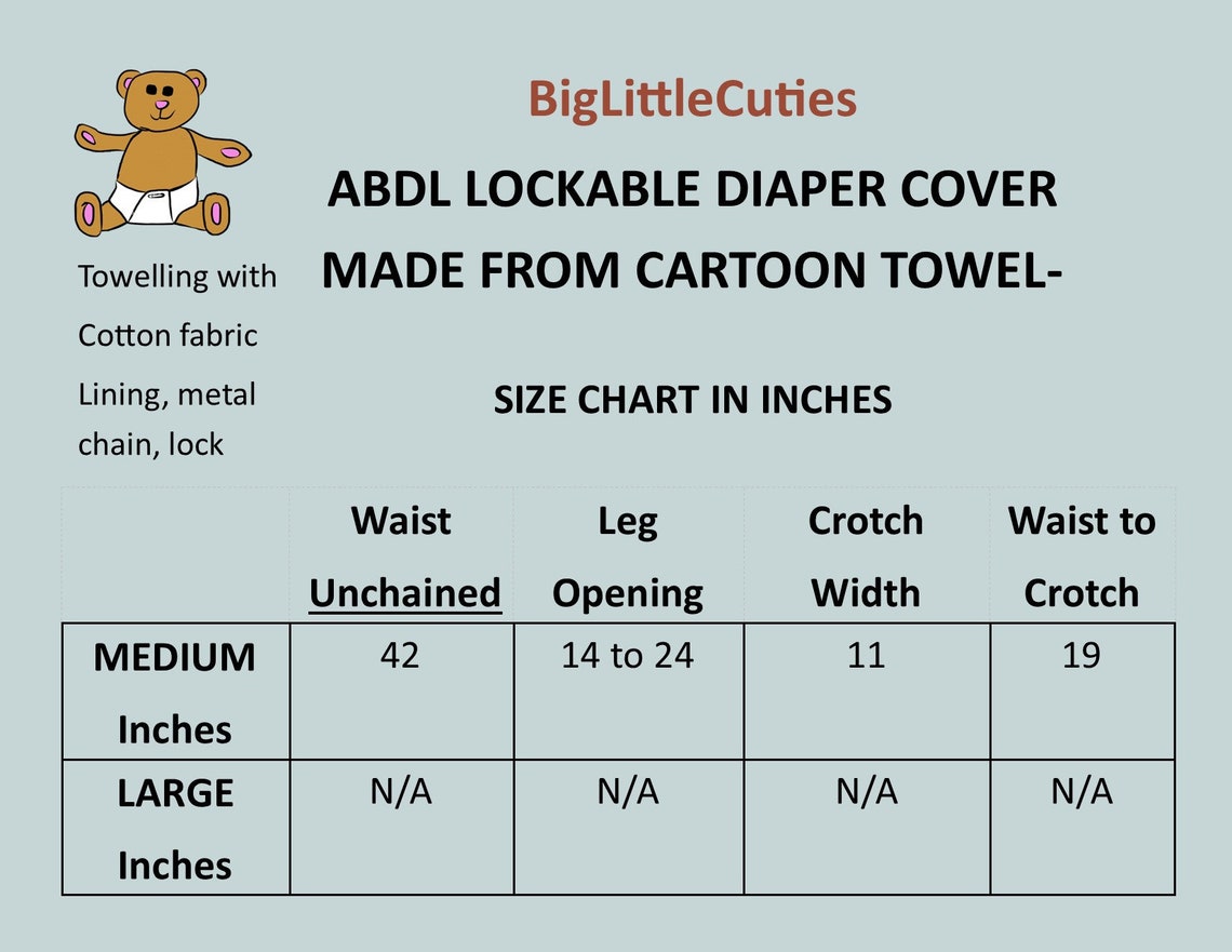 Adult Baby LOCKABLE DIAPER COVER, Padlock Key & Chain Included Bondage ...