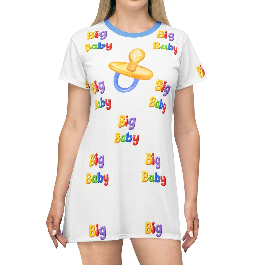 ABDL Big Baby Pacifier T-shirt Dress, ABDL, Adultbaby, Little Ageplay ...