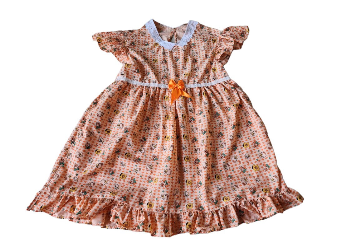 Adult Baby DRESS. Orange. Sweet Cute ABDL Dress. Broderie Anglais ...