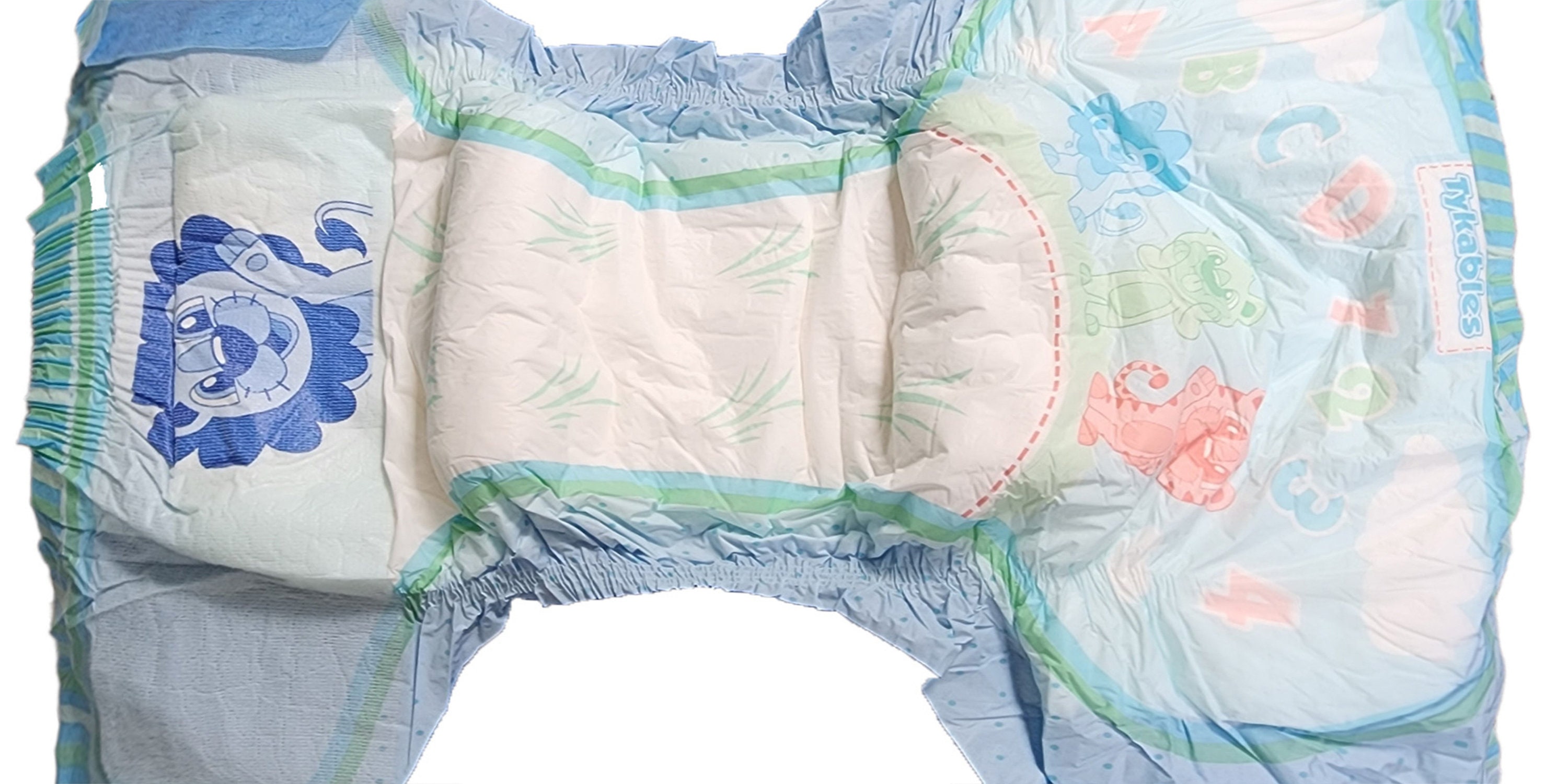 Adult Baby Super Thick Single DIAPER. Blue Lion. Disposable Two TAPES ...