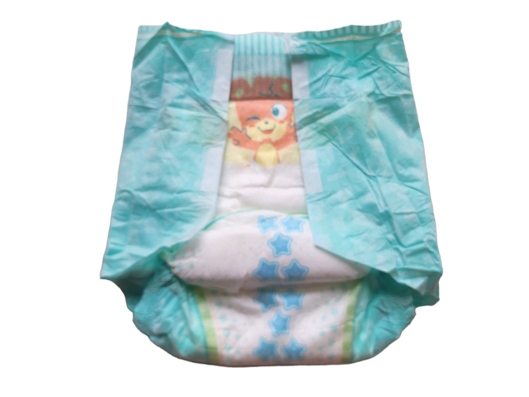 Adult Baby Super Thick Single DIAPER. Brown Bear. Disposable Two TAPES ...