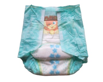 Adult Baby Super Thick Single DIAPER. Blue Lion. Disposable Two TAPES ...