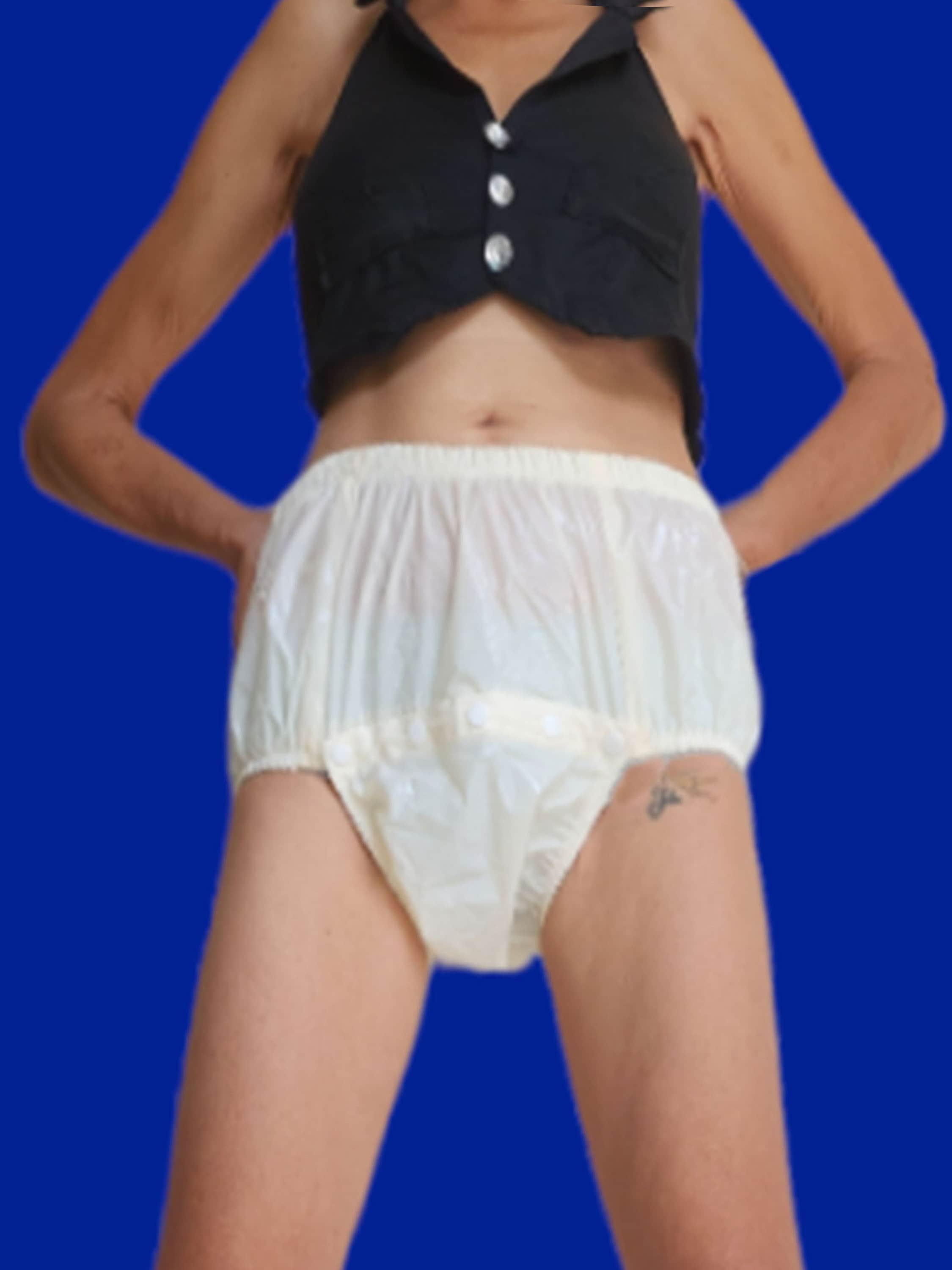Women in diapers and plastic pants store