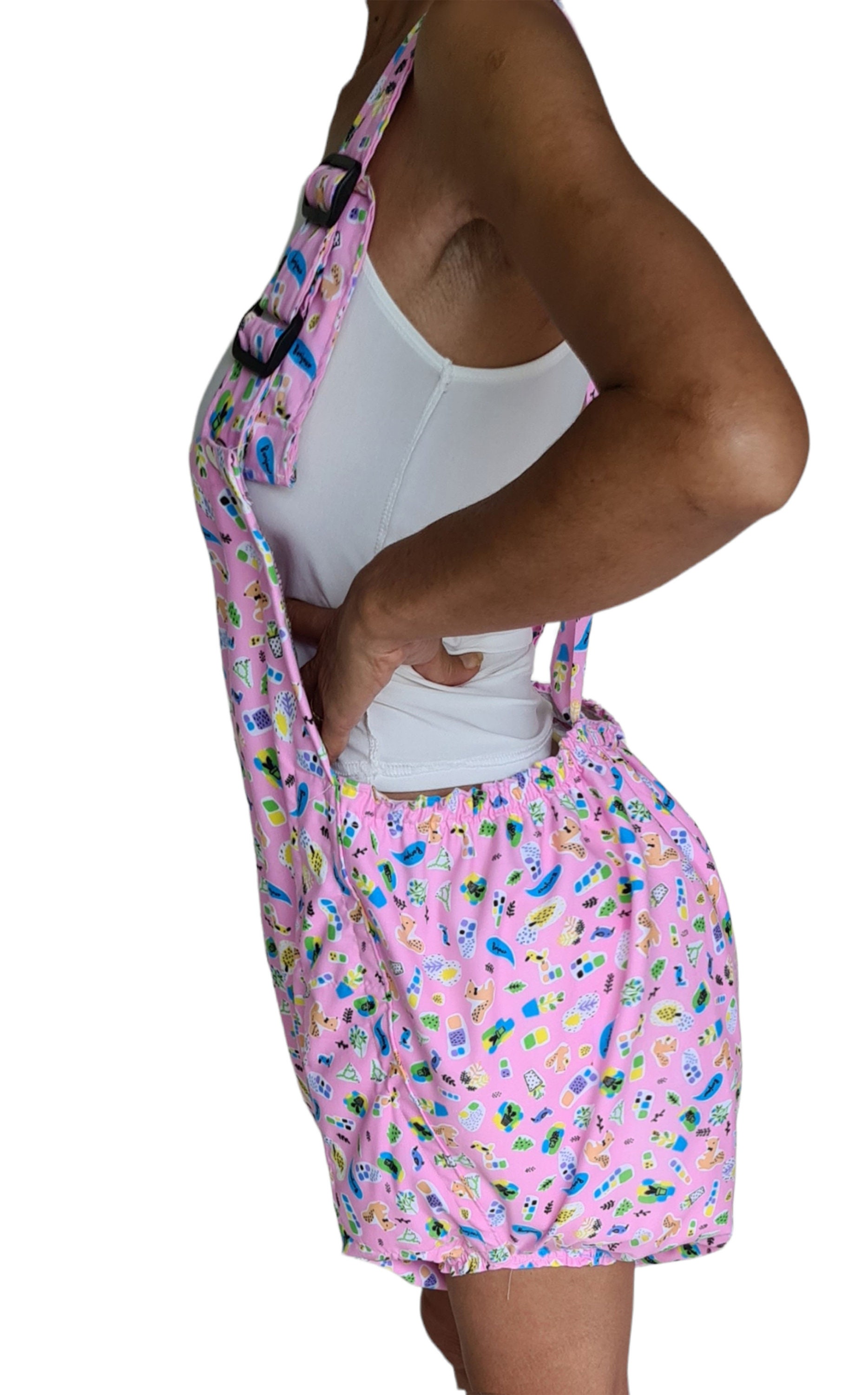Adult Baby ROMPER, Pink Cartoon. Abdl Romper, Abdl Sissy, Unisex, Wide ...