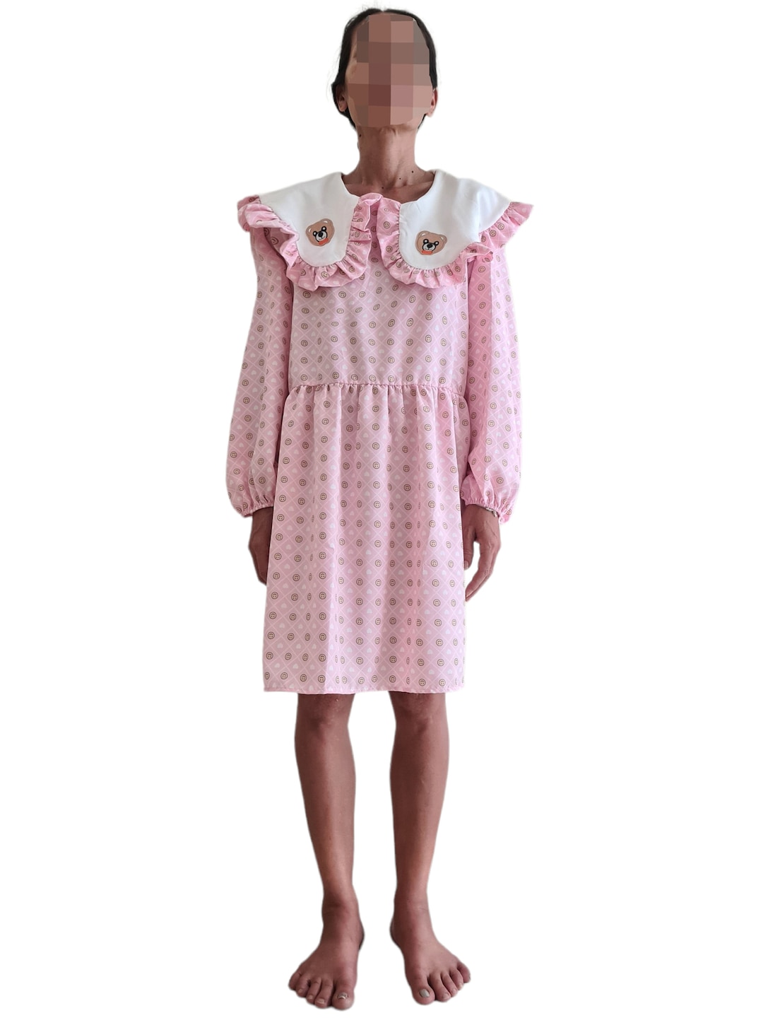 Adult baby DRESS. PINK. Sweet cute ABDL dress with lace and - Etsy Polska