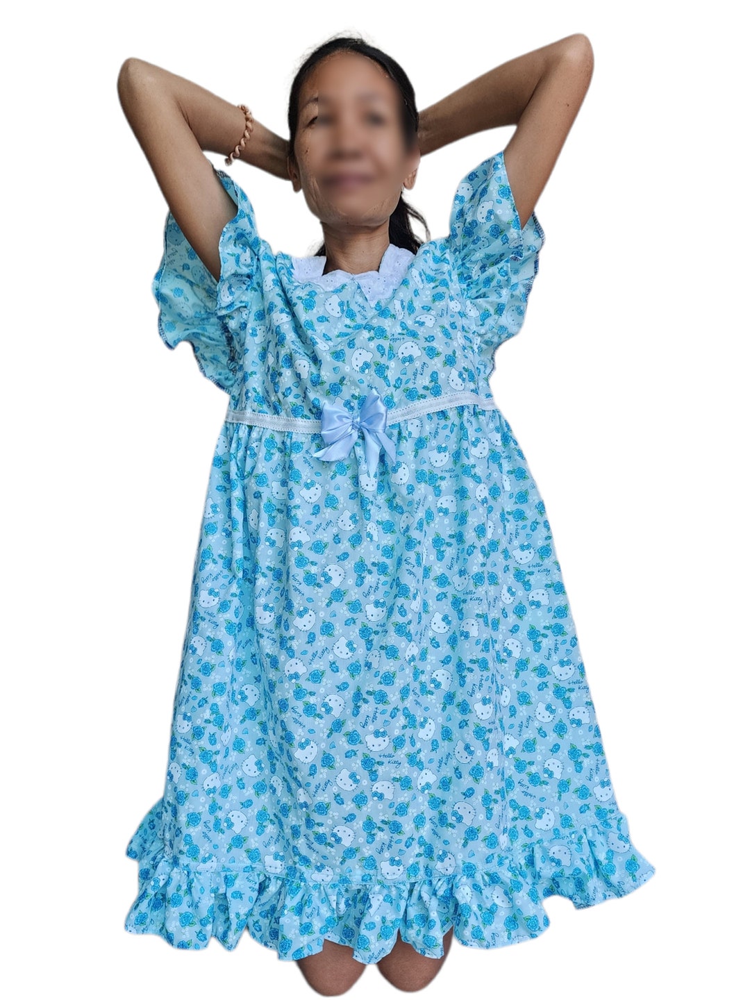 Adult Baby DRESS. Blue. Sweet Cute ABDL Dress. Broderie Anglais Collar ...