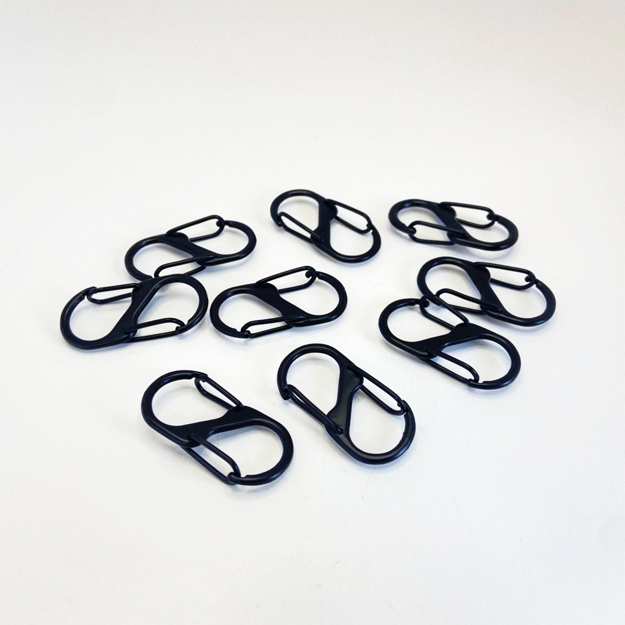 10x Dual Gated S Clasp 39 Mm Matte Black S Biner Carabiner Dual Gated S ...