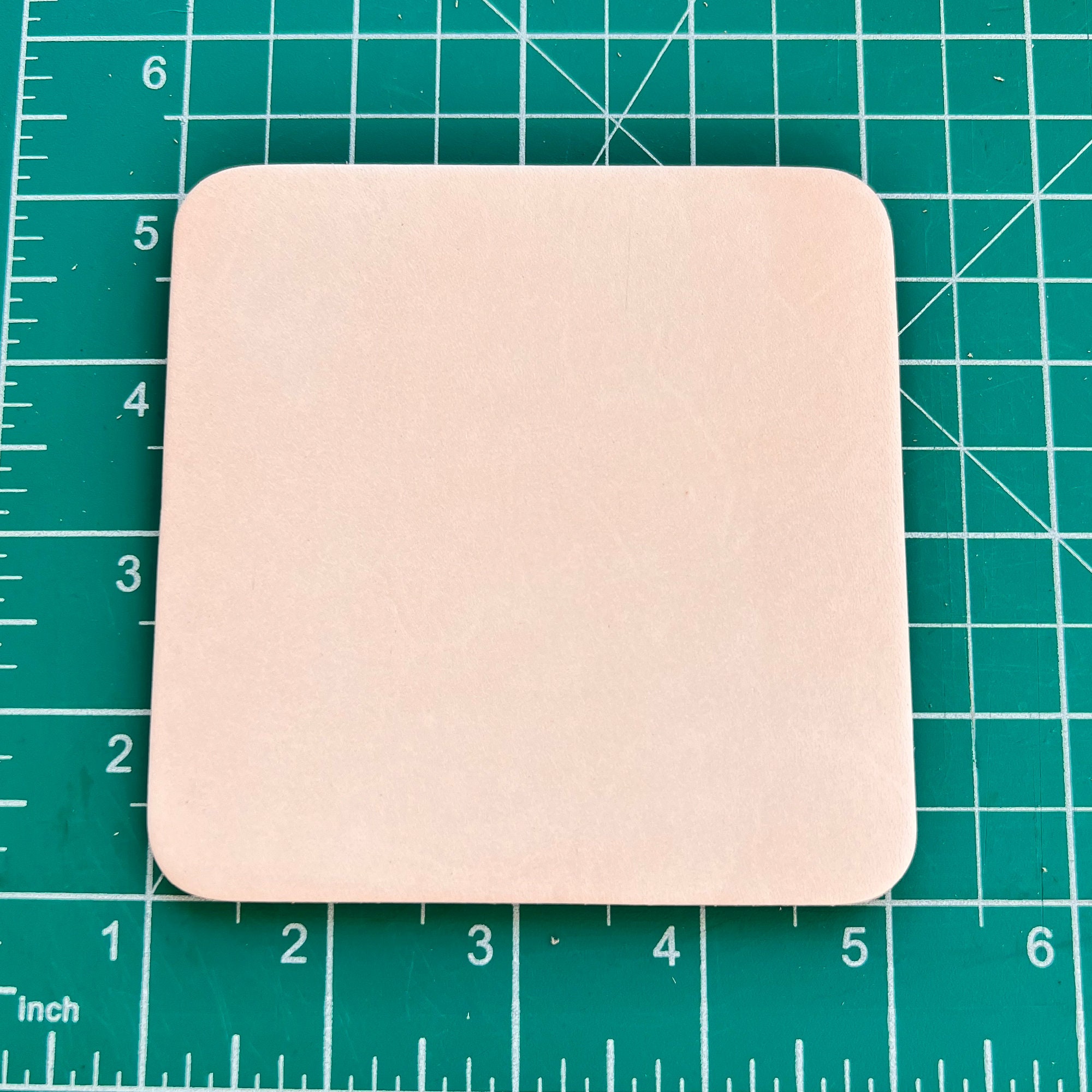 Veg Tan Square Leather Coaster Square, Veg Tan, 4.1"x4.1" Veg Tan ...