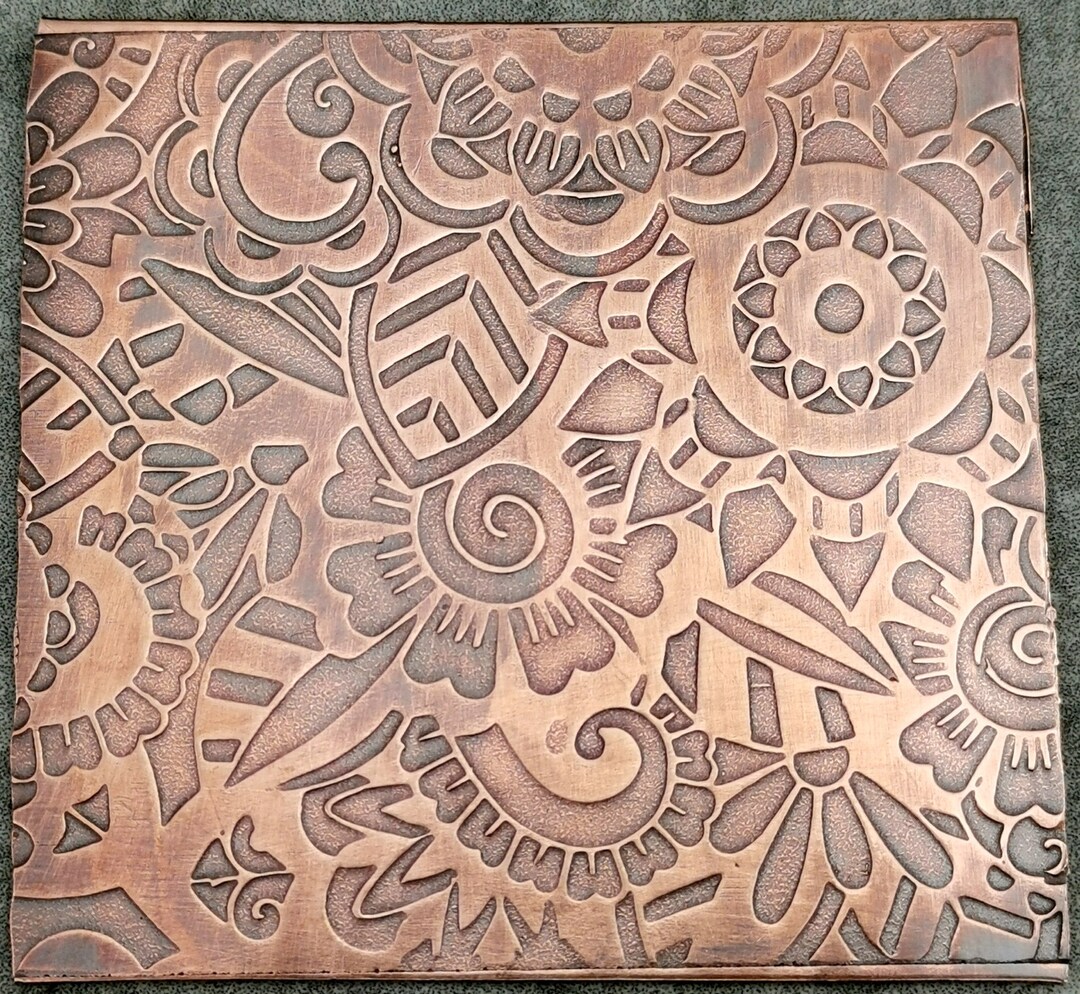 Patterned Copper Sheet for Jewelry Making – FLORAL KALEIDOSCOPE ...