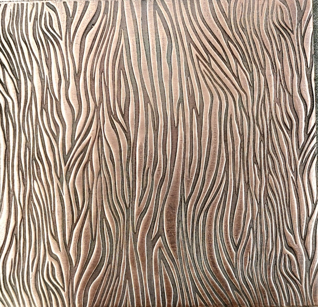 Zebra Wood Pattern Patterned Copper Sheet - Etsy