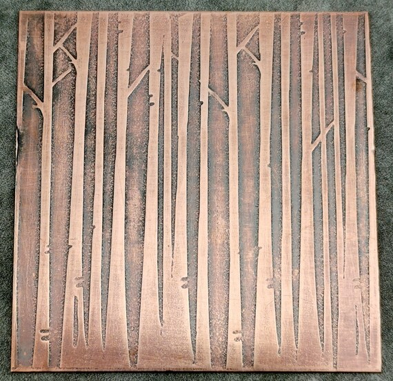 Birch Tree Pattern / Birch Tree Design / Patterned Copper - Etsy