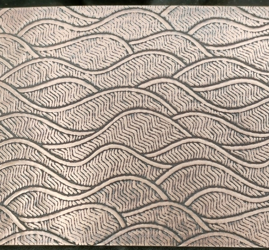 CHOPPY SEAS Pattern Patterned Copper Sheet - Etsy