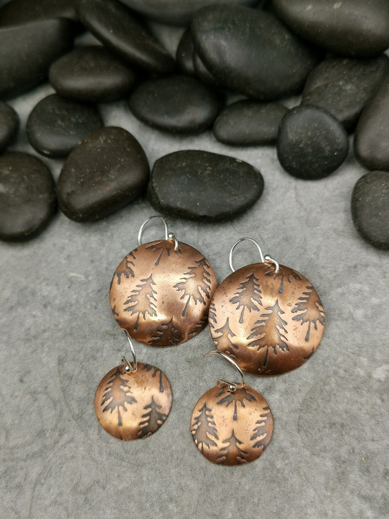 PINE TREE Copper Discs Round Discs - Etsy
