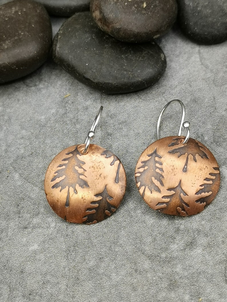 PINE TREE Copper Discs Round Discs - Etsy