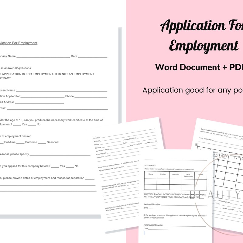 Employment Application - Etsy