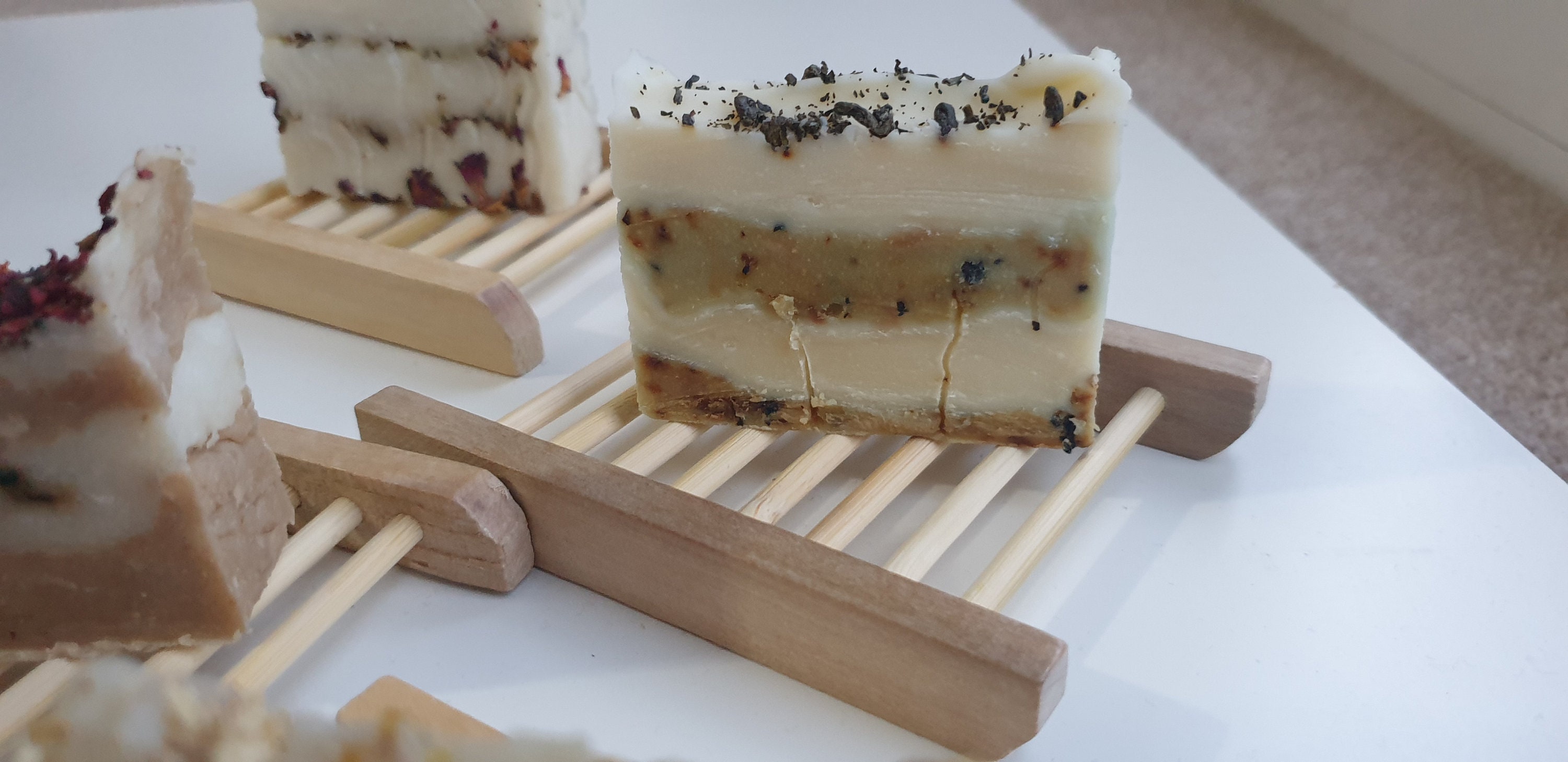 Natural Bamboo and Wood Sleigh Soap Dish Holder Bamboo Ladder Perfect ...