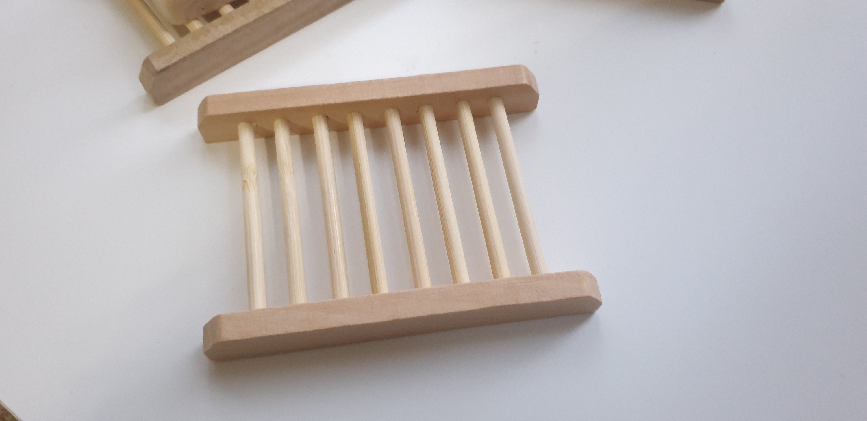 Natural Bamboo and Wood Sleigh Soap Dish Holder Bamboo Ladder Perfect ...