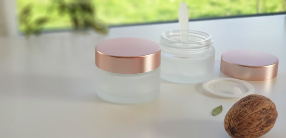 Rose Gold Frosted White Empty Glass Jars 30ml With Lid - Etsy