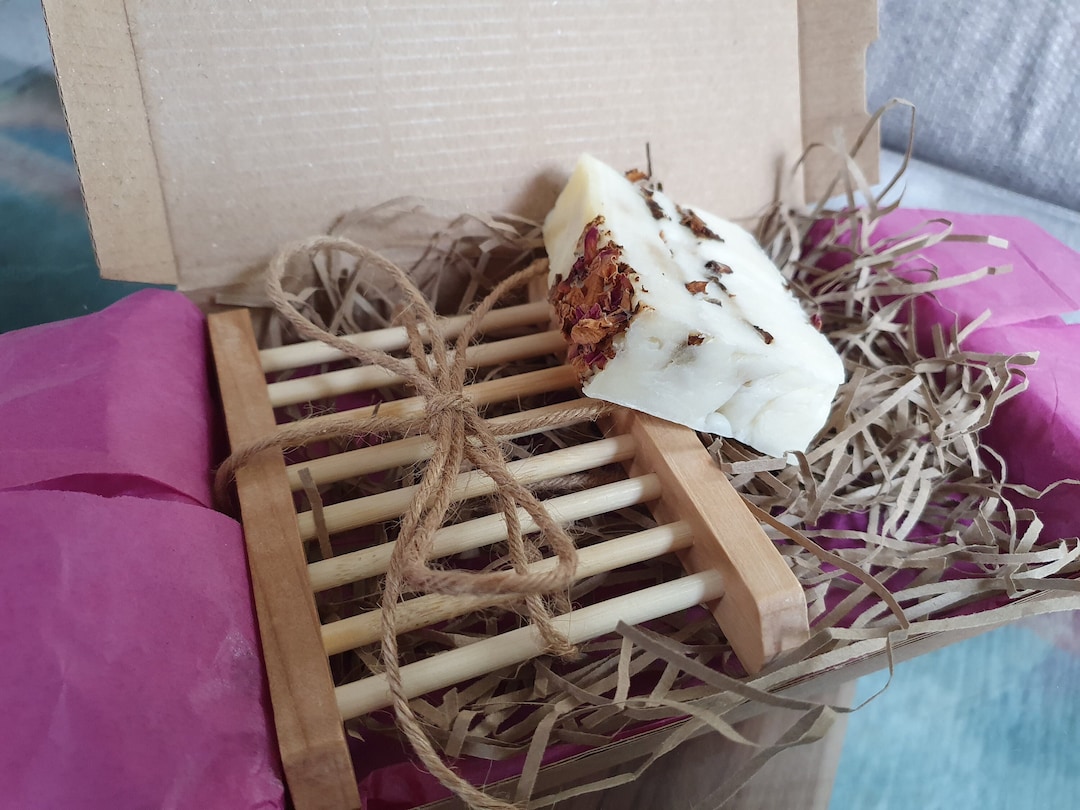 Natural Bamboo and Wood Sleigh Soap Dish Holder - Bamboo Ladder ...