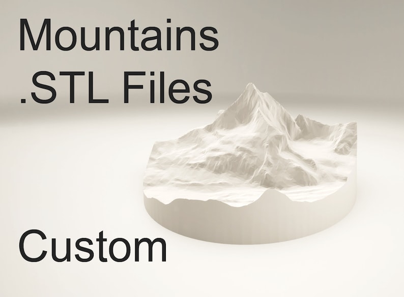 3D Printing STL File of Mountain and Terrain Models - Etsy