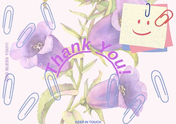 Digital Thank You Card - Etsy