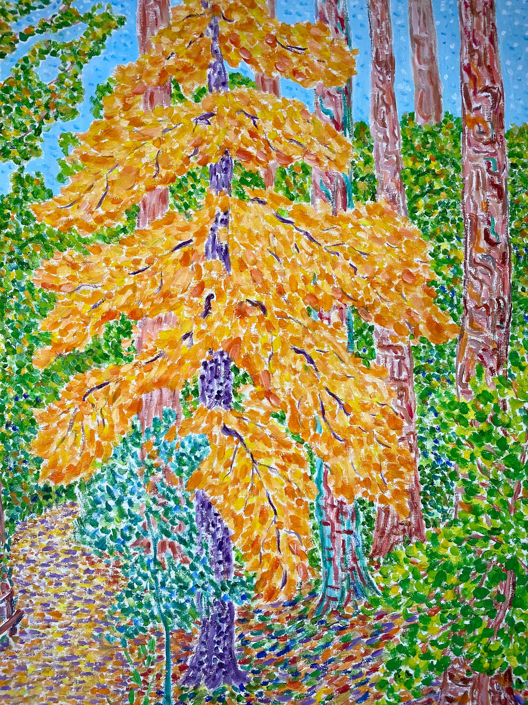 Fall Oil Painting Forest Picture Forest Oil Painting Fall Tree Painting ...