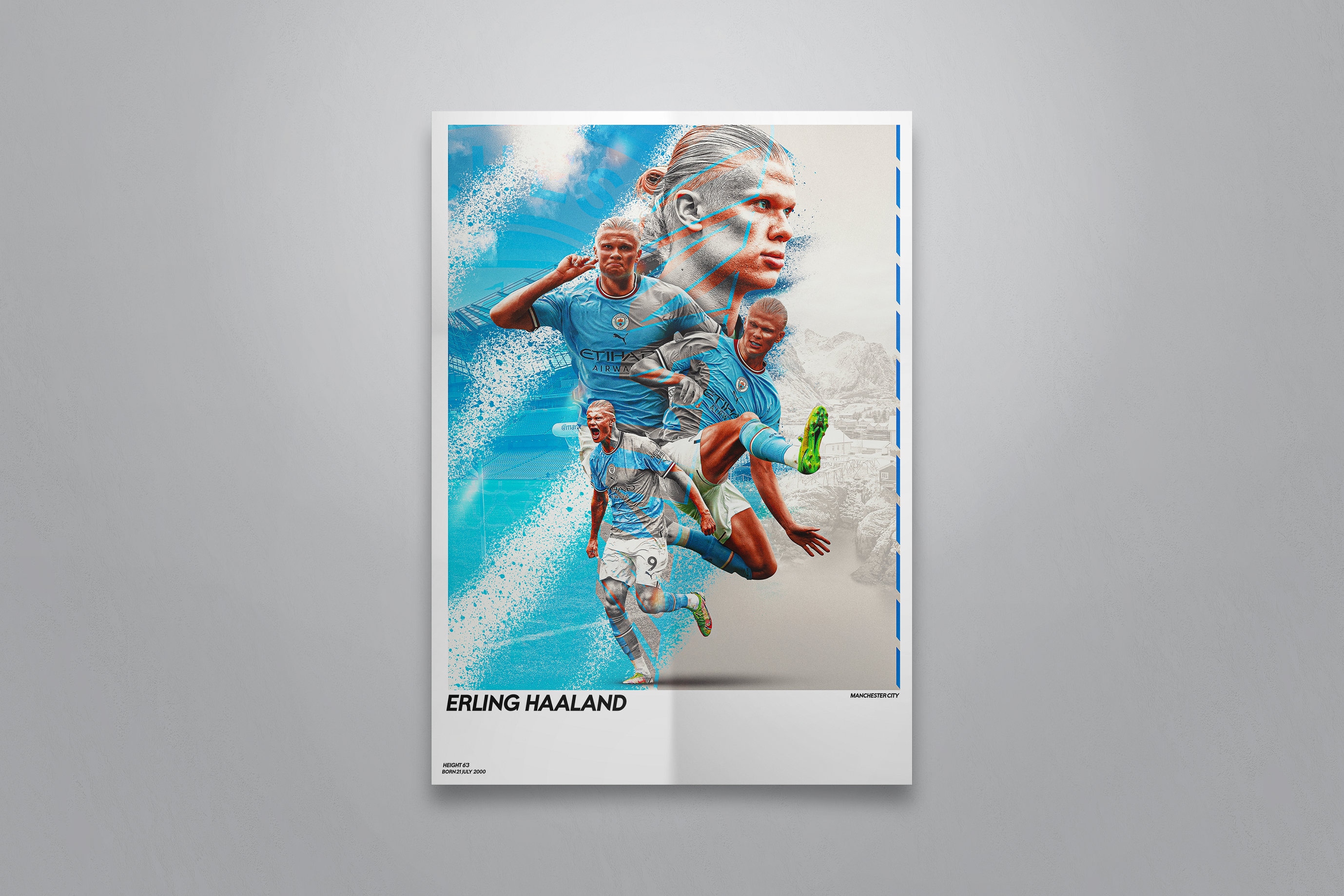 Erling Haaland Digital Poster