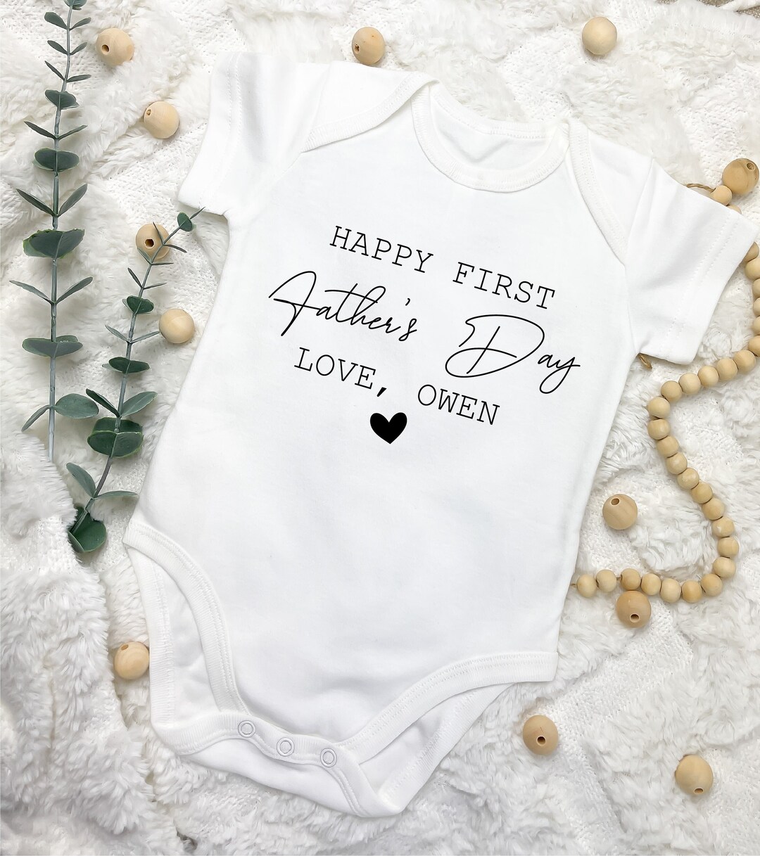 Personalized Happy Father's Day Onesie®, Our First Father's Day ...