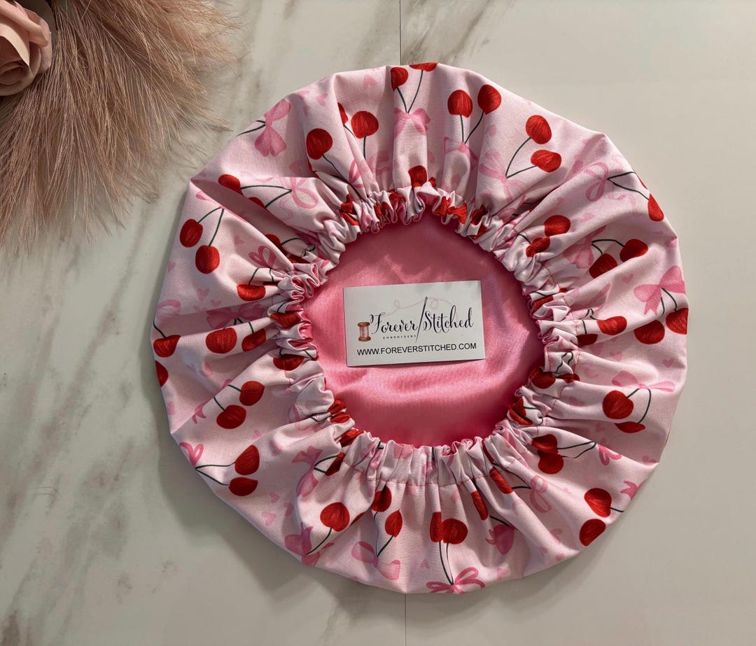 Pink Bow Satin Bonnet - Etsy