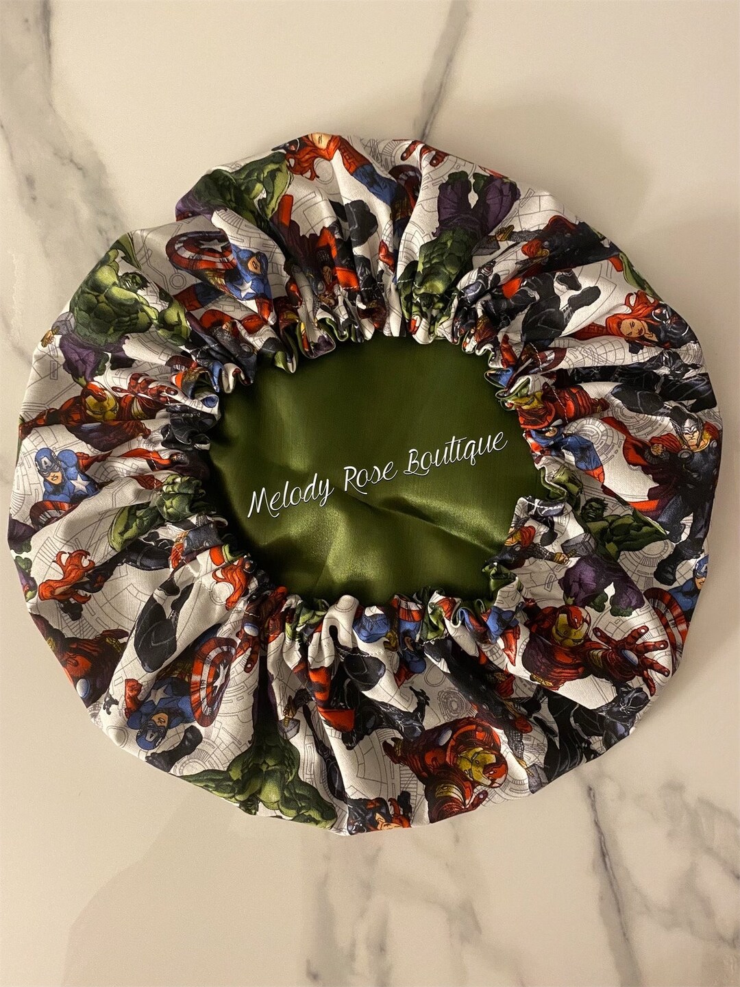 Marvel Print/satin Bonnet - Etsy