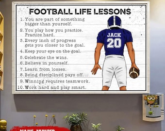 Football Life Lessons Poster - Etsy