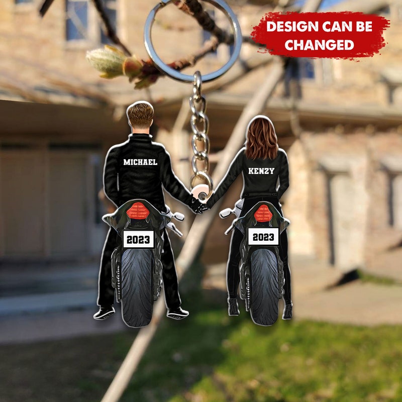 Motorcycle Keychain - Etsy